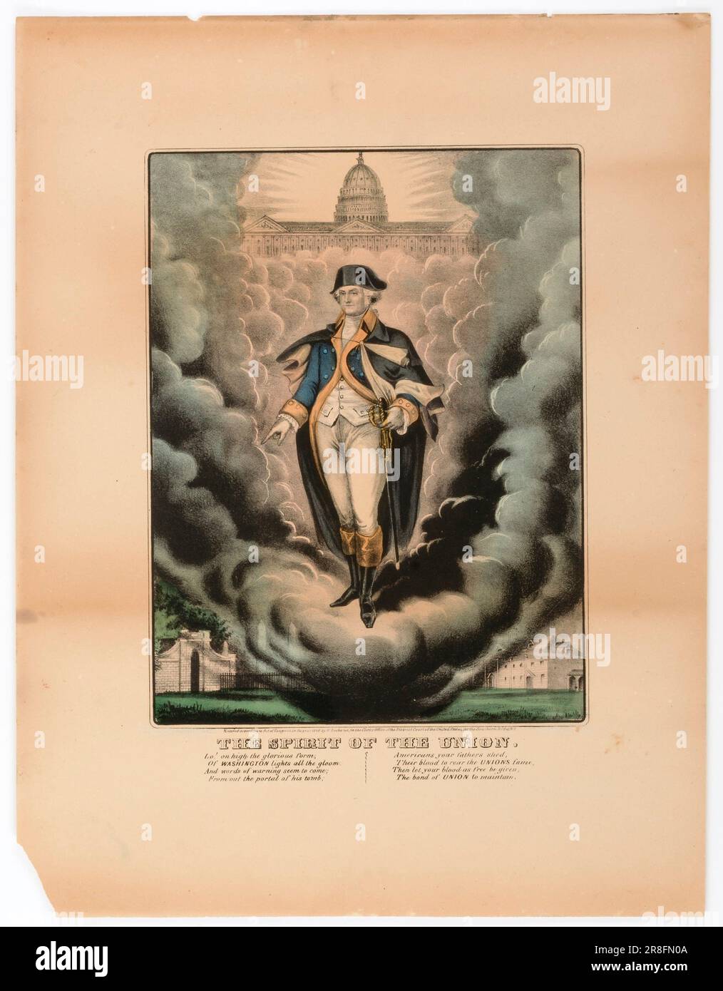 The Spirit of the Union 1860 by Currier and Ives, 1857-1907 Stock Photo ...