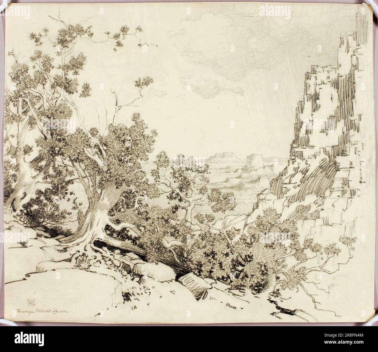 Untitled (transfer drawing for The Edge of the Desert, Arizona) after ...