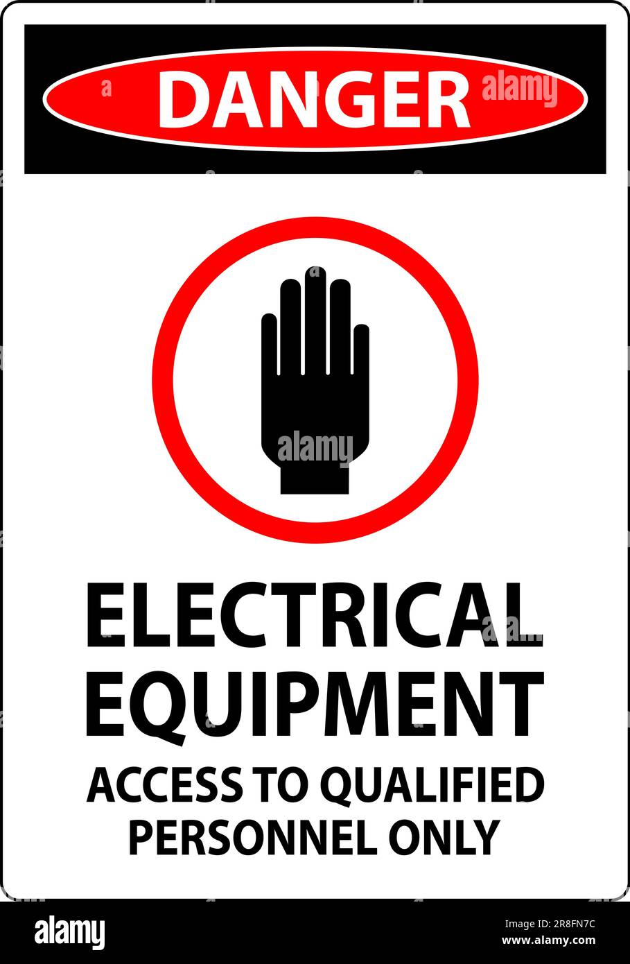 Danger Sign Electrical Equipment Authorized Personnel Only Stock Vector ...