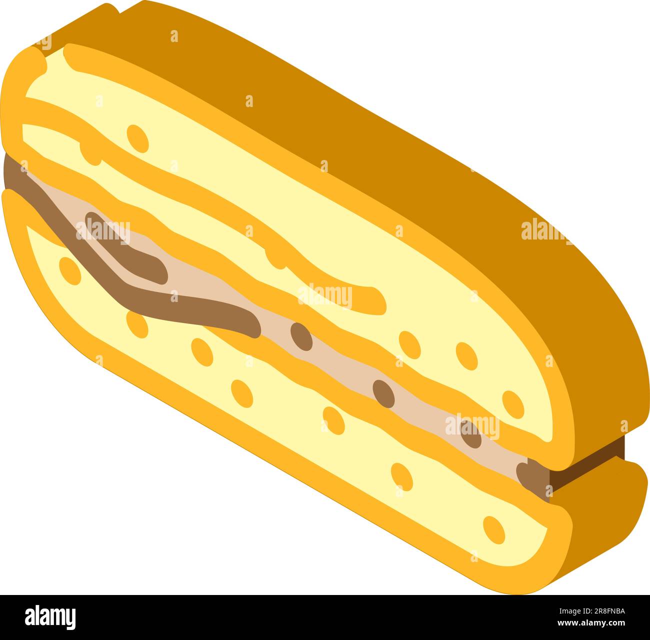 ham bun food meal isometric icon vector illustration Stock Vector Image ...