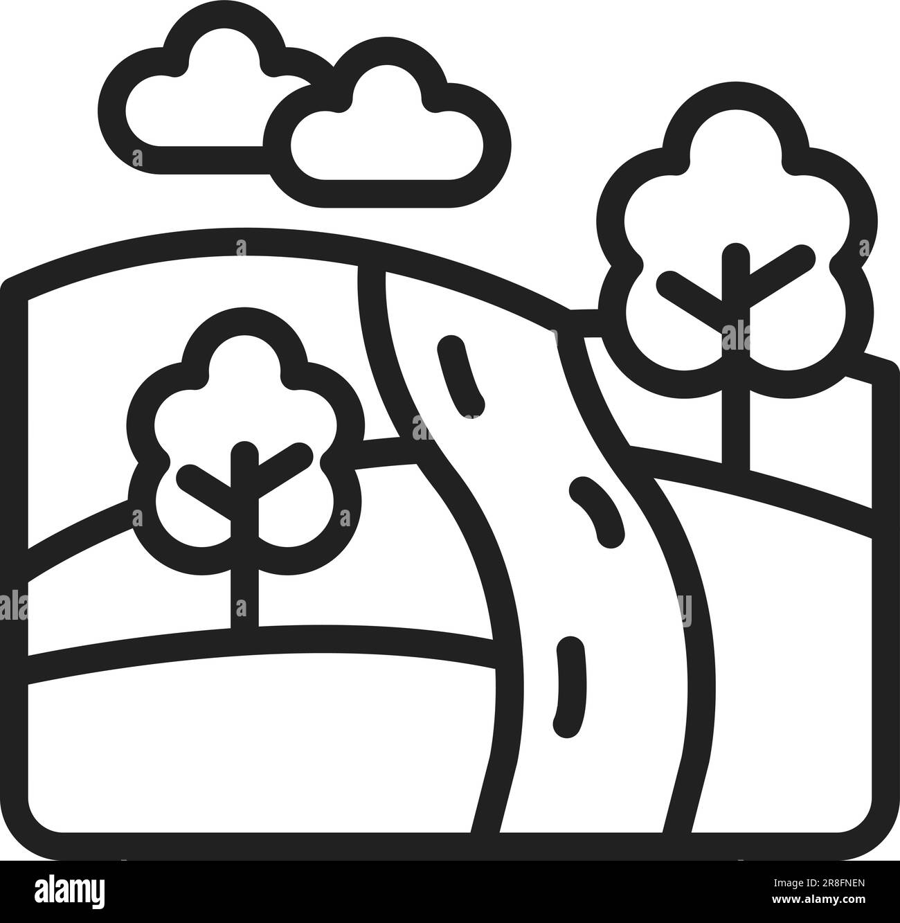 Riverbank design Black and White Stock Photos & Images - Alamy