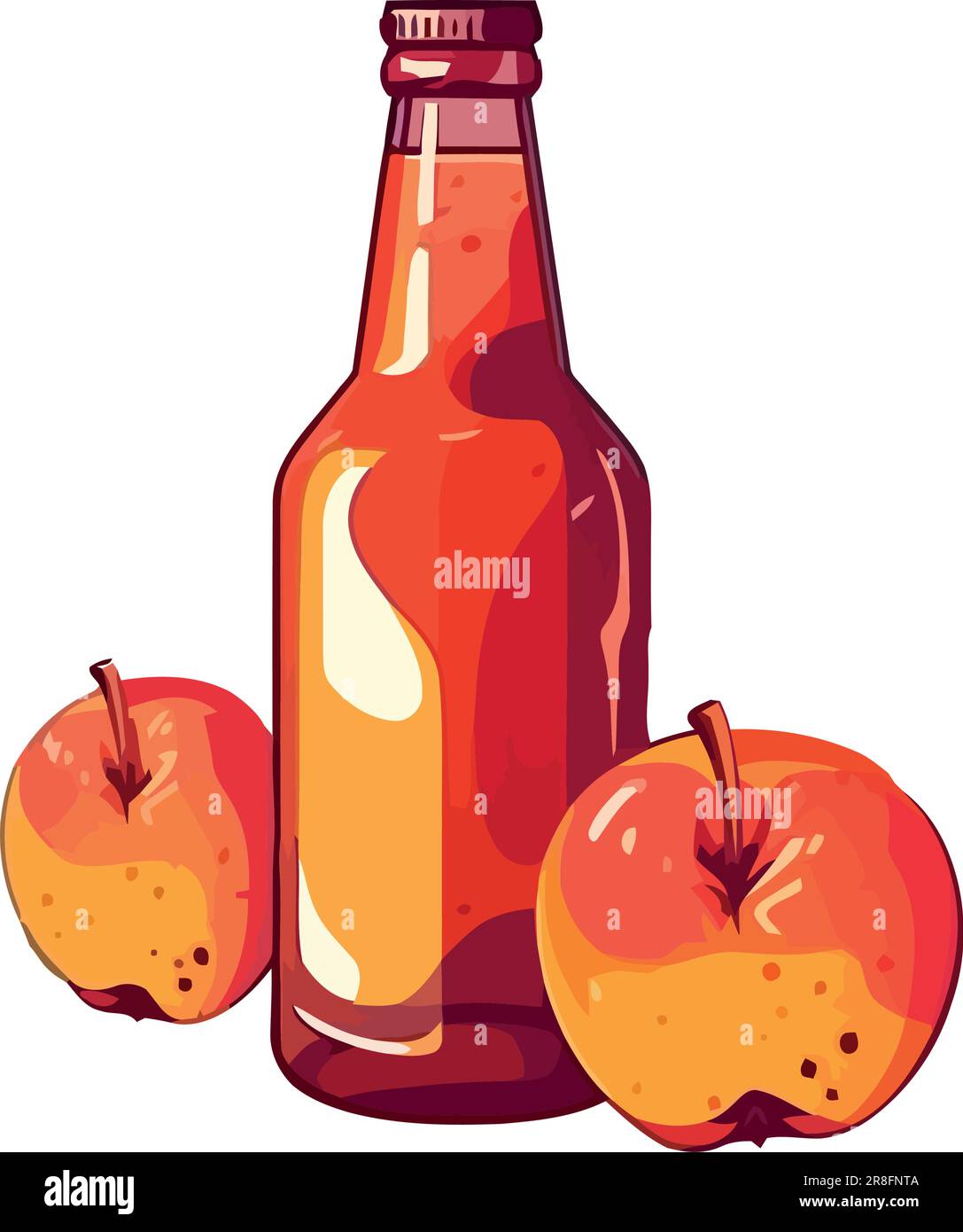 Fresh apple cider, a symbol of autumn celebration Stock Vector Image ...