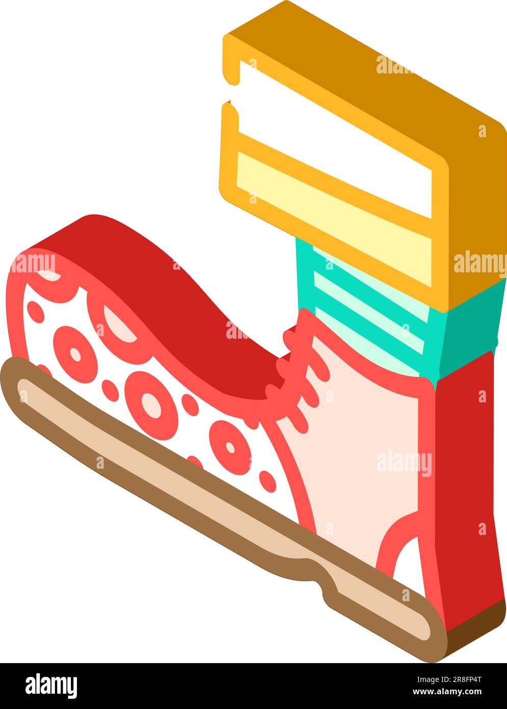 clown feet carnival vintage show isometric icon vector illustration ...