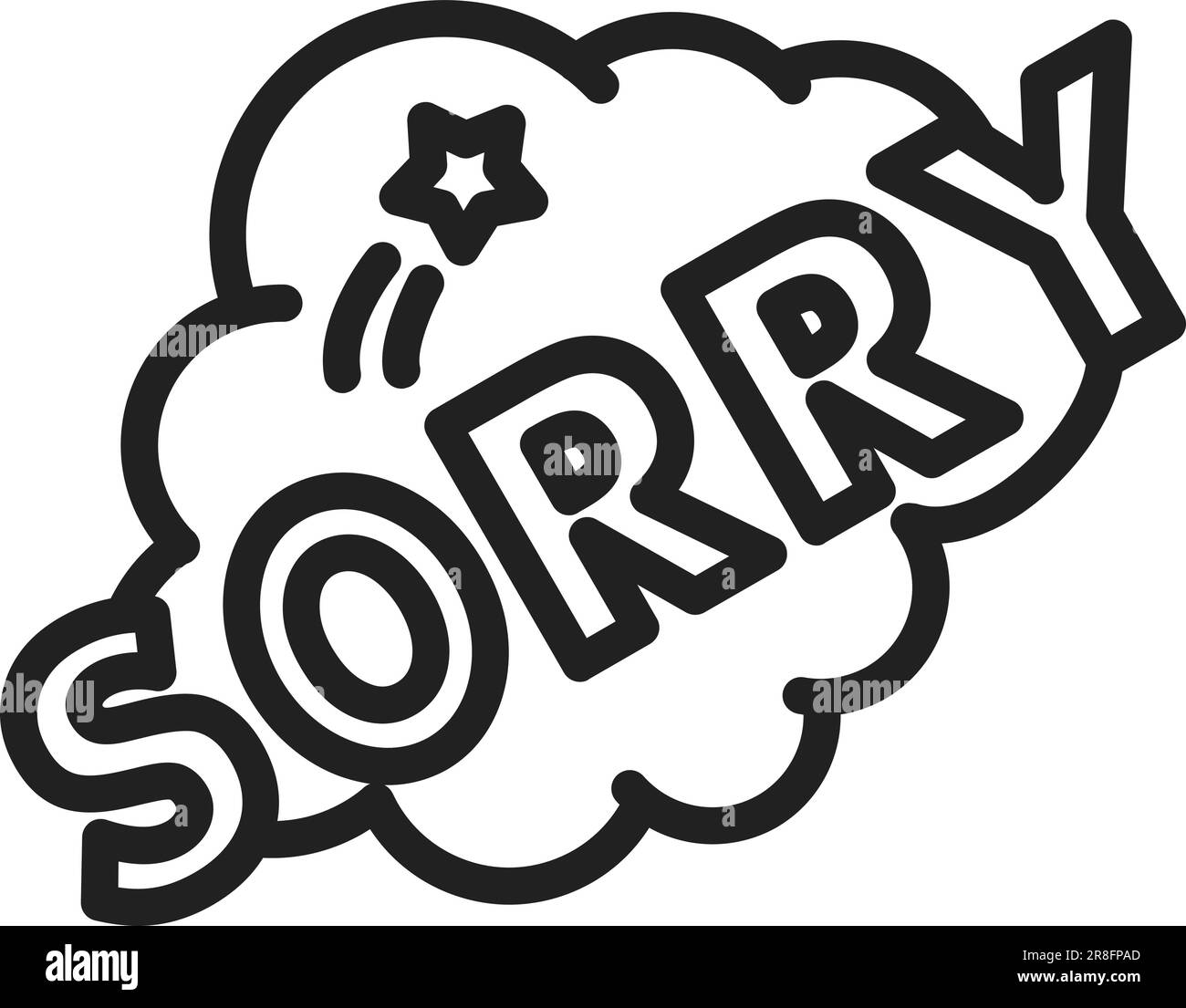 Sorry Icon Image Stock Vector Image & Art - Alamy