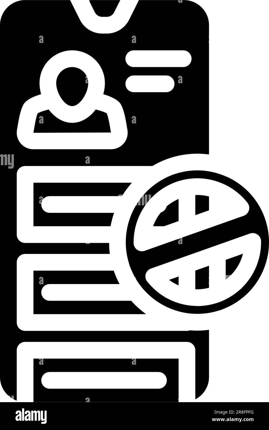 file deny glyph icon vector illustration Stock Vector Image & Art - Alamy