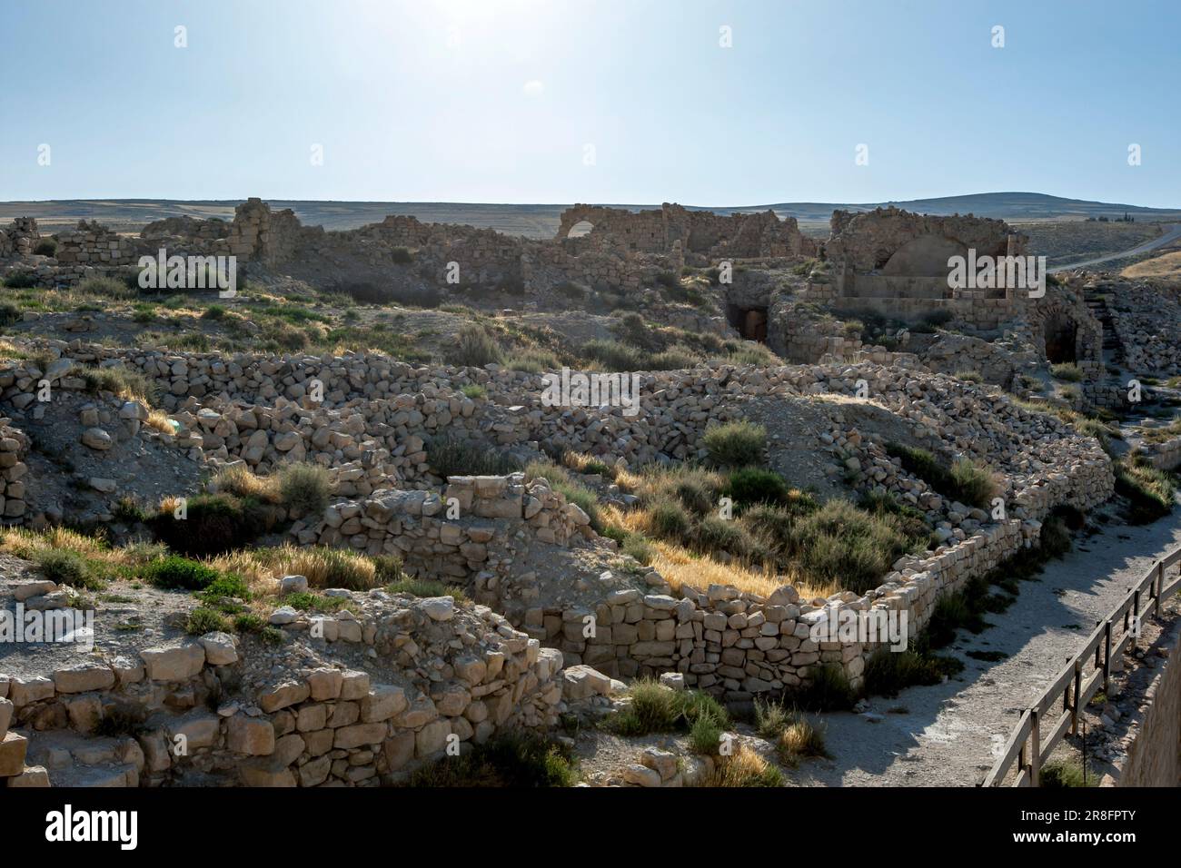 A section of the ruins of Shobak Castle (Shoubak) in Jordan. The castle ...