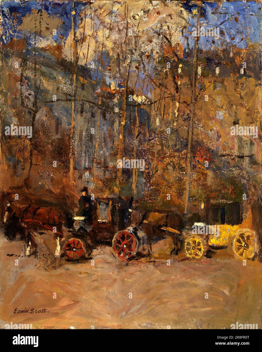 Cabs n.d. by Frank Edwin Scott, born Buffalo, NY 1863-died Paris ...