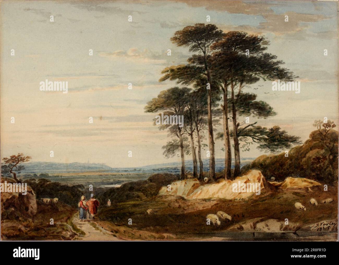 Landscape 1835 by John Varley, Sr., English, born Hackney, England 1778 ...