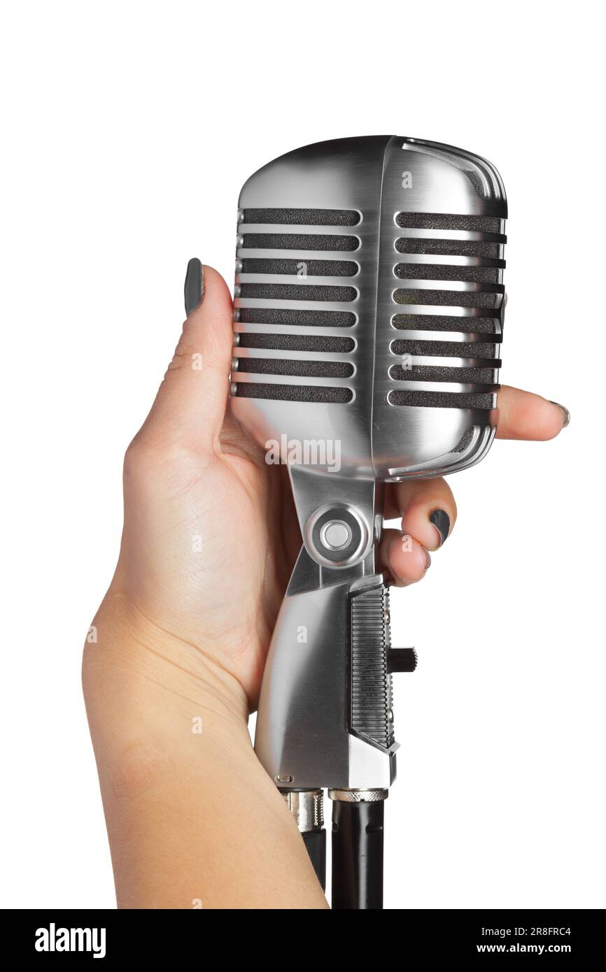 audio microphone retro style Stock Photo - Alamy