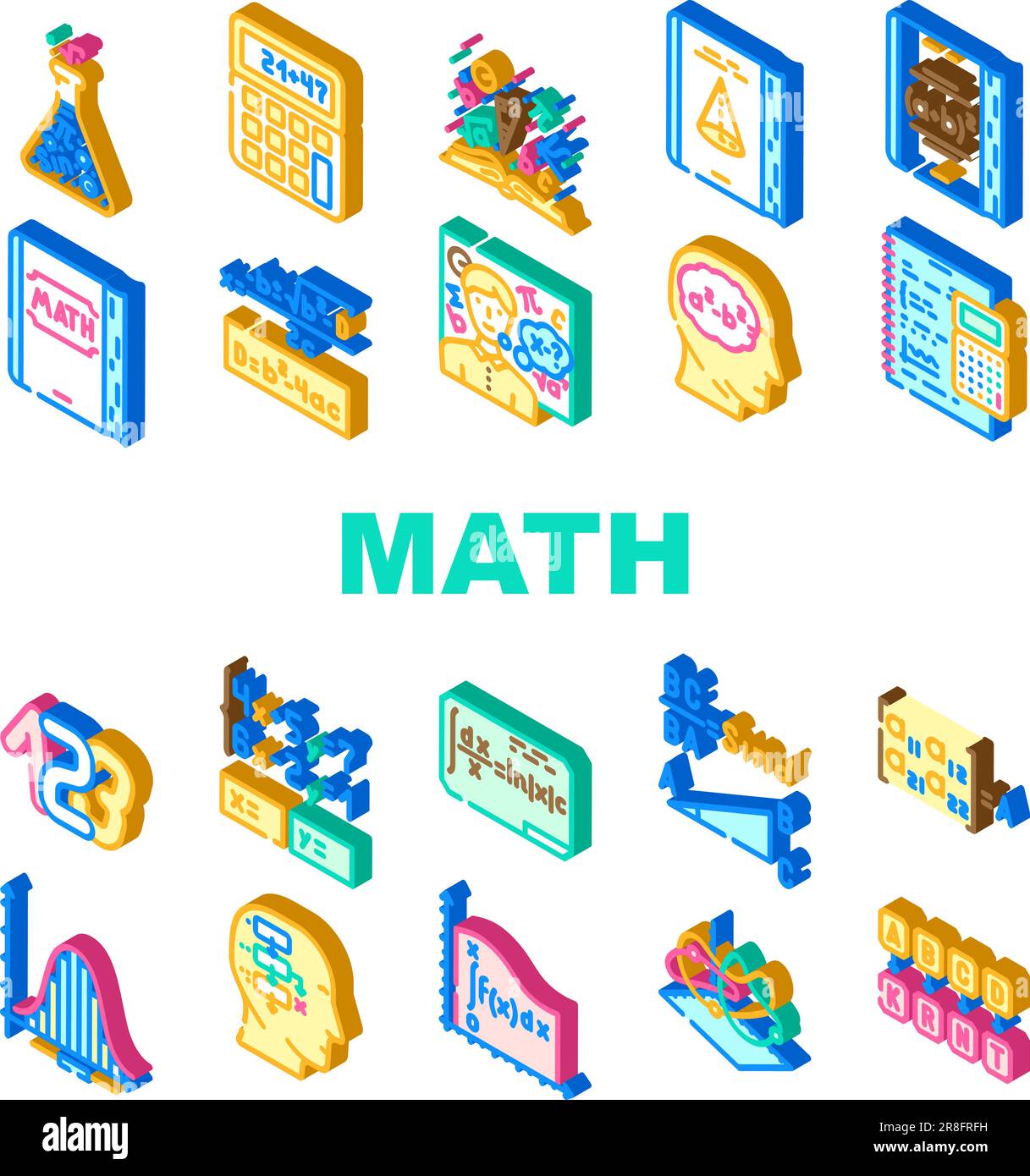 math science education school icons set vector Stock Vector Image & Art ...