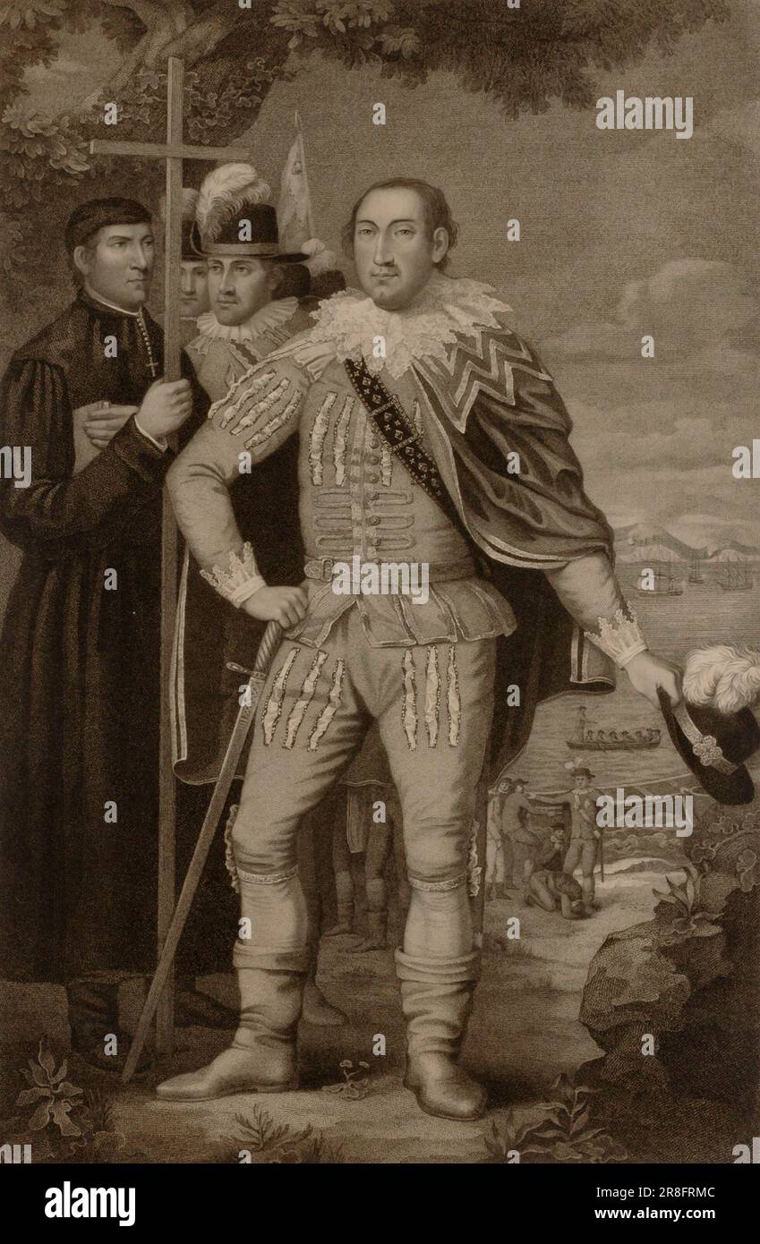 Landing of Christopher Columbus n.d. by David Edwin, born Bath, England ...