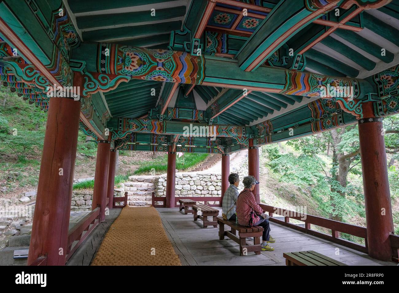 Gongju, South Korea - June 8, 2023: Tourists in the Gongsanseong ...