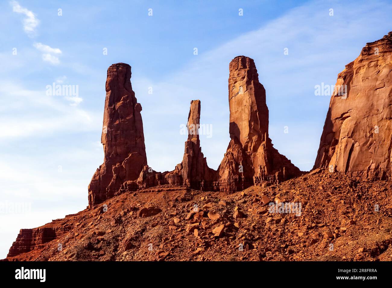 Rock Stacks in Monument Valley Utah Stock Photo - Alamy