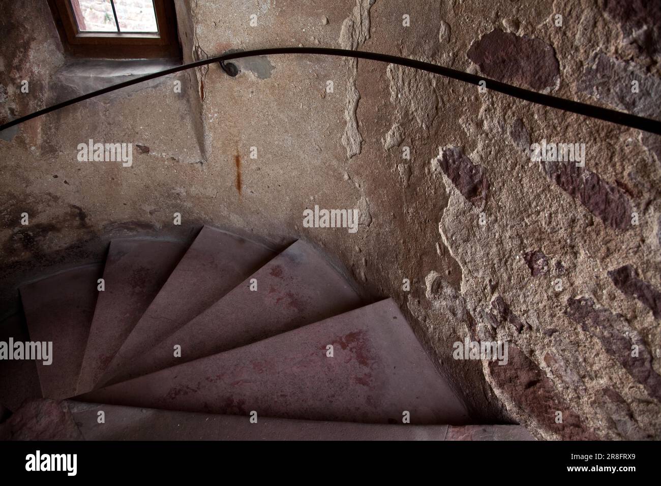 Old spiral staircase in Dilsberg Castle, Germany Stock Photo - Alamy