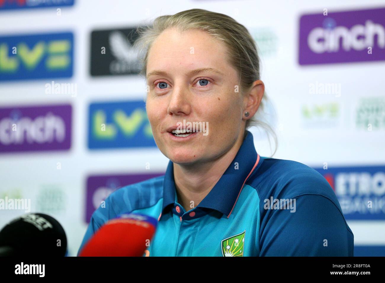 Australia's Alyssa Healy during a press conference at Trent Bridge ...