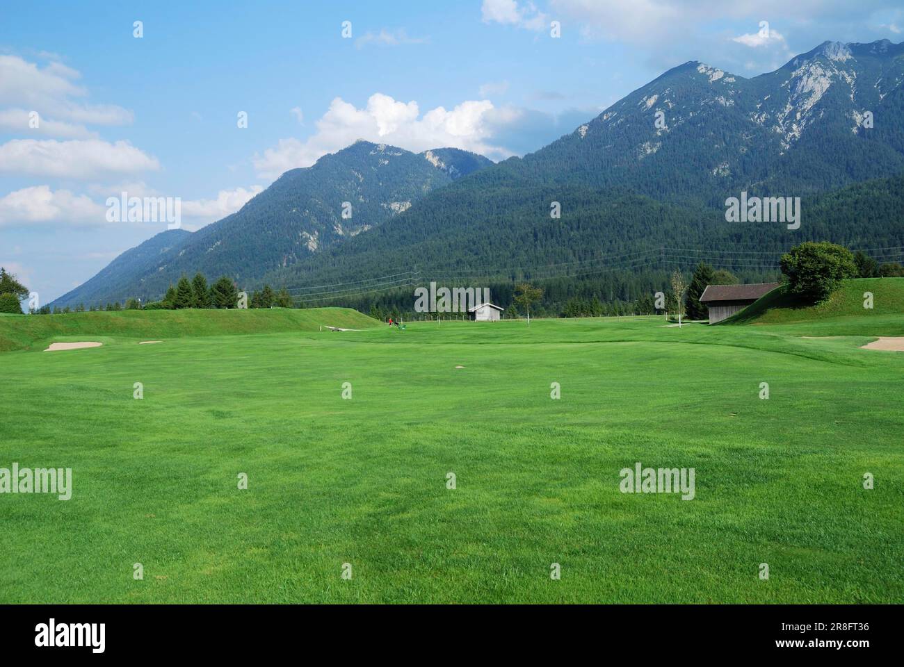 Golf green in the alps Stock Photo - Alamy