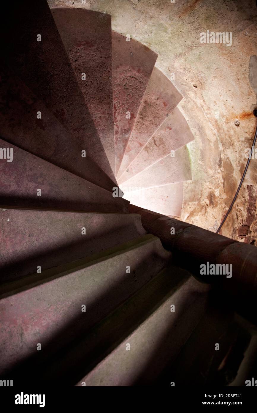 Old spiral staircase in Dilsberg Castle, Germany Stock Photo - Alamy