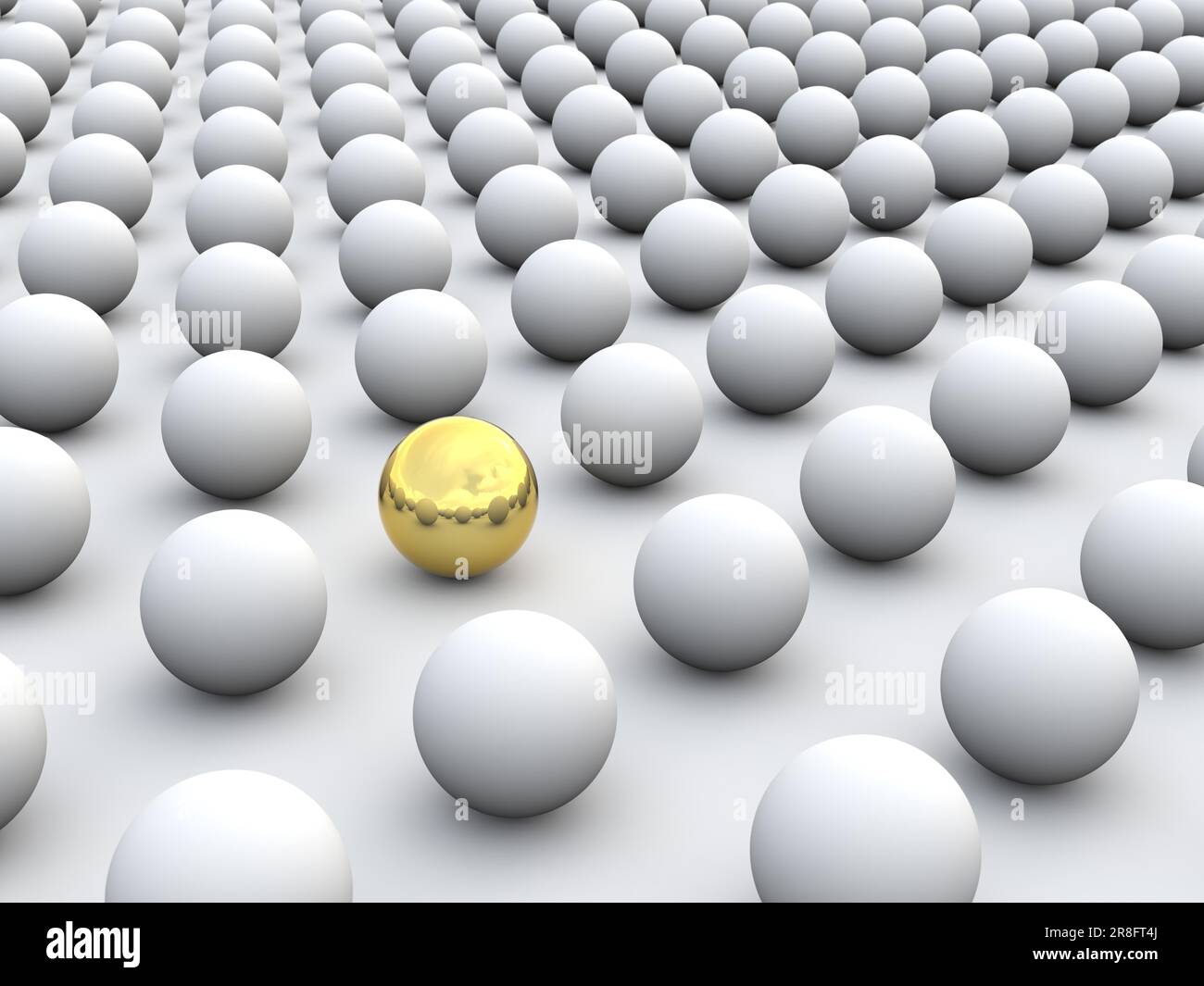 3D concept rendering to represent individuality and uniqueness, one ...