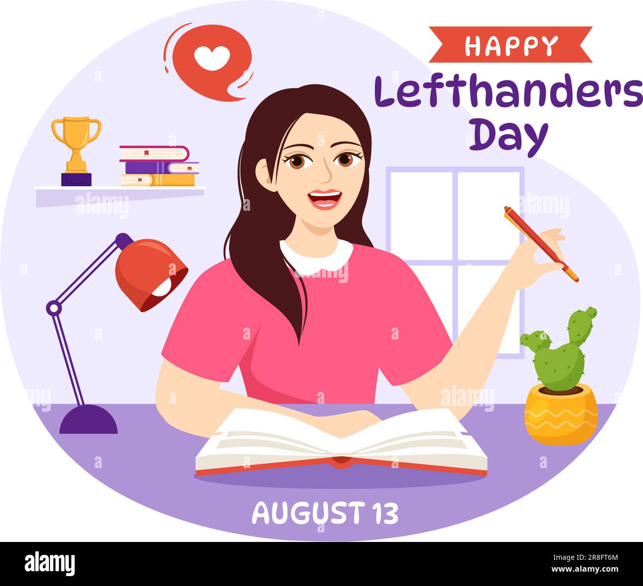 Happy LeftHanders Day Celebration Vector Illustration with Raise ...