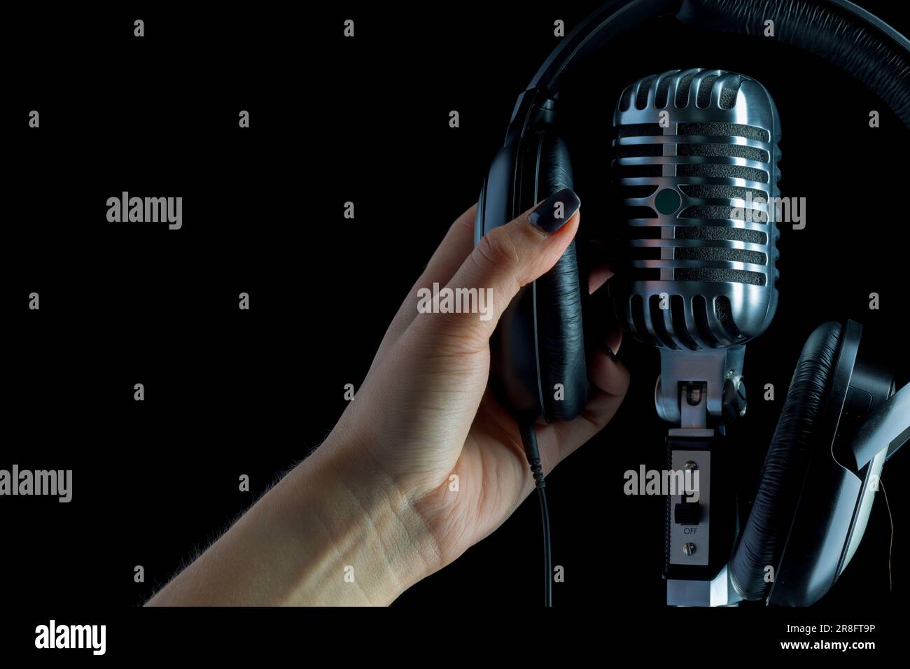 audio microphone retro style Stock Photo - Alamy