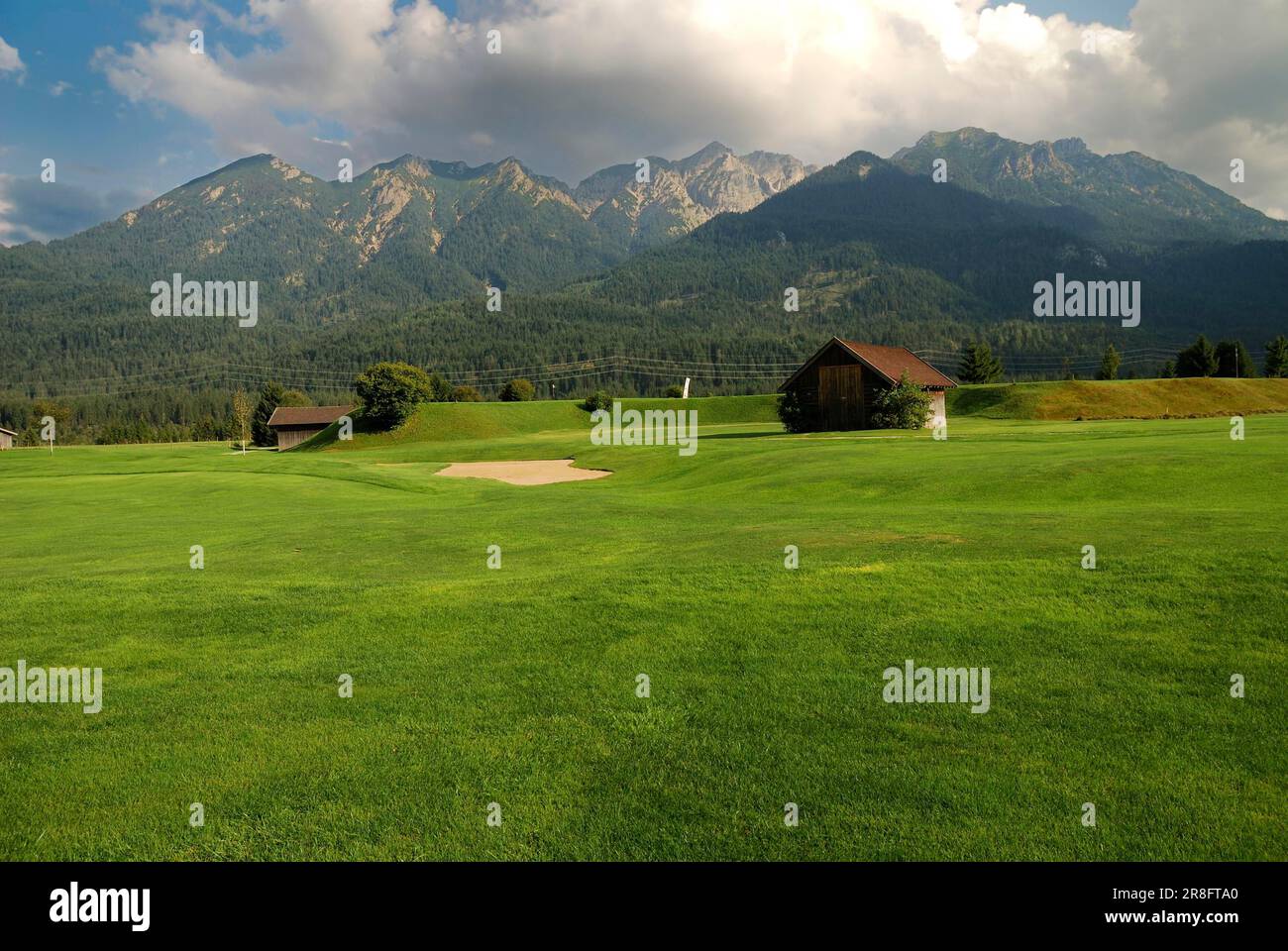 Golf green in the alps Stock Photo - Alamy