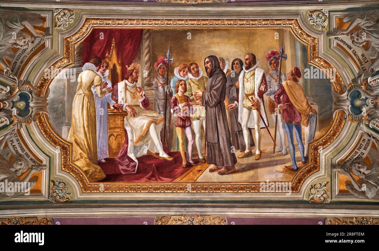 Incontro di S. Francesco di Paola e Ferrante d’Aragona - affresco ...