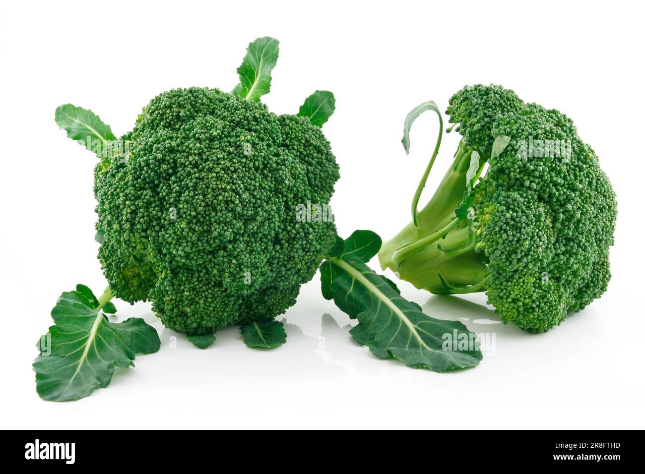 Ripe Broccoli Cabbage Isolated on White Background Stock Photo - Alamy