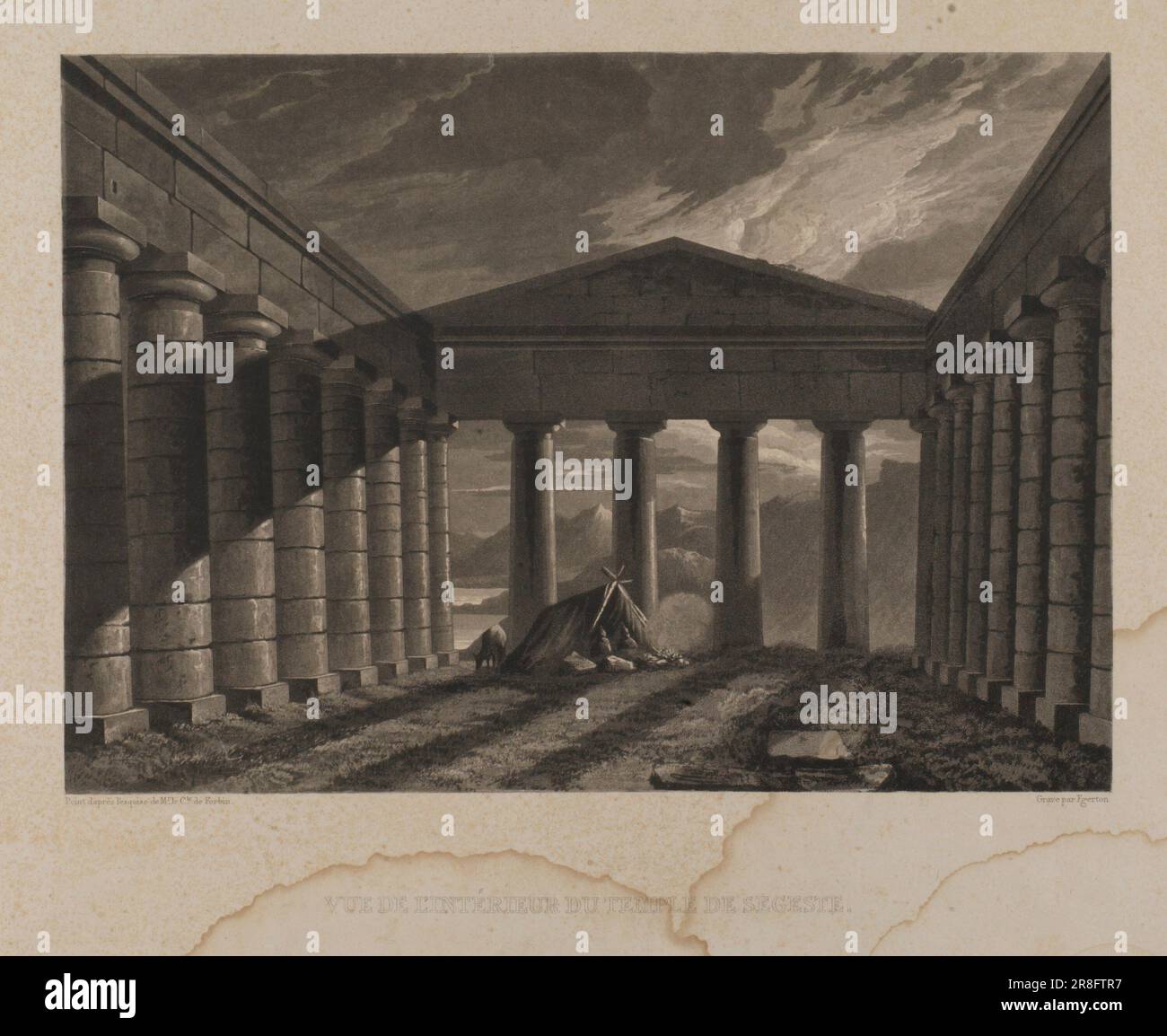 Vue de l'Interieur du Temple de Segeste [] by Fgerton Stock Photo - Alamy