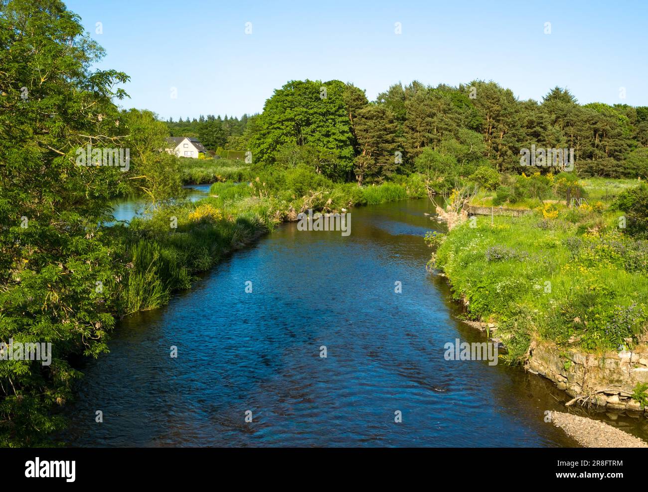 River Don flowing through part of Inverurie, Scotland, UK Stock Photo ...