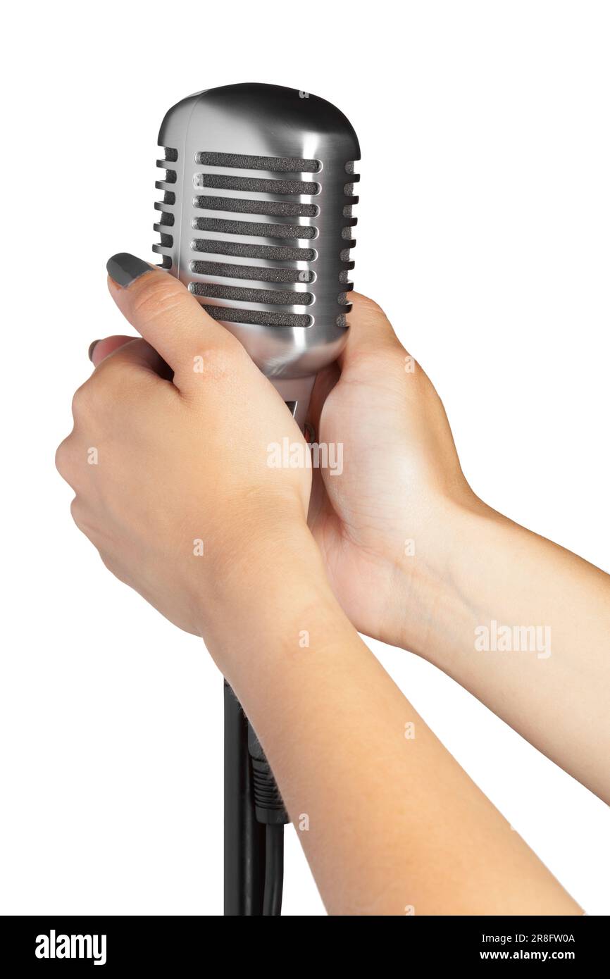 audio microphone retro style Stock Photo - Alamy