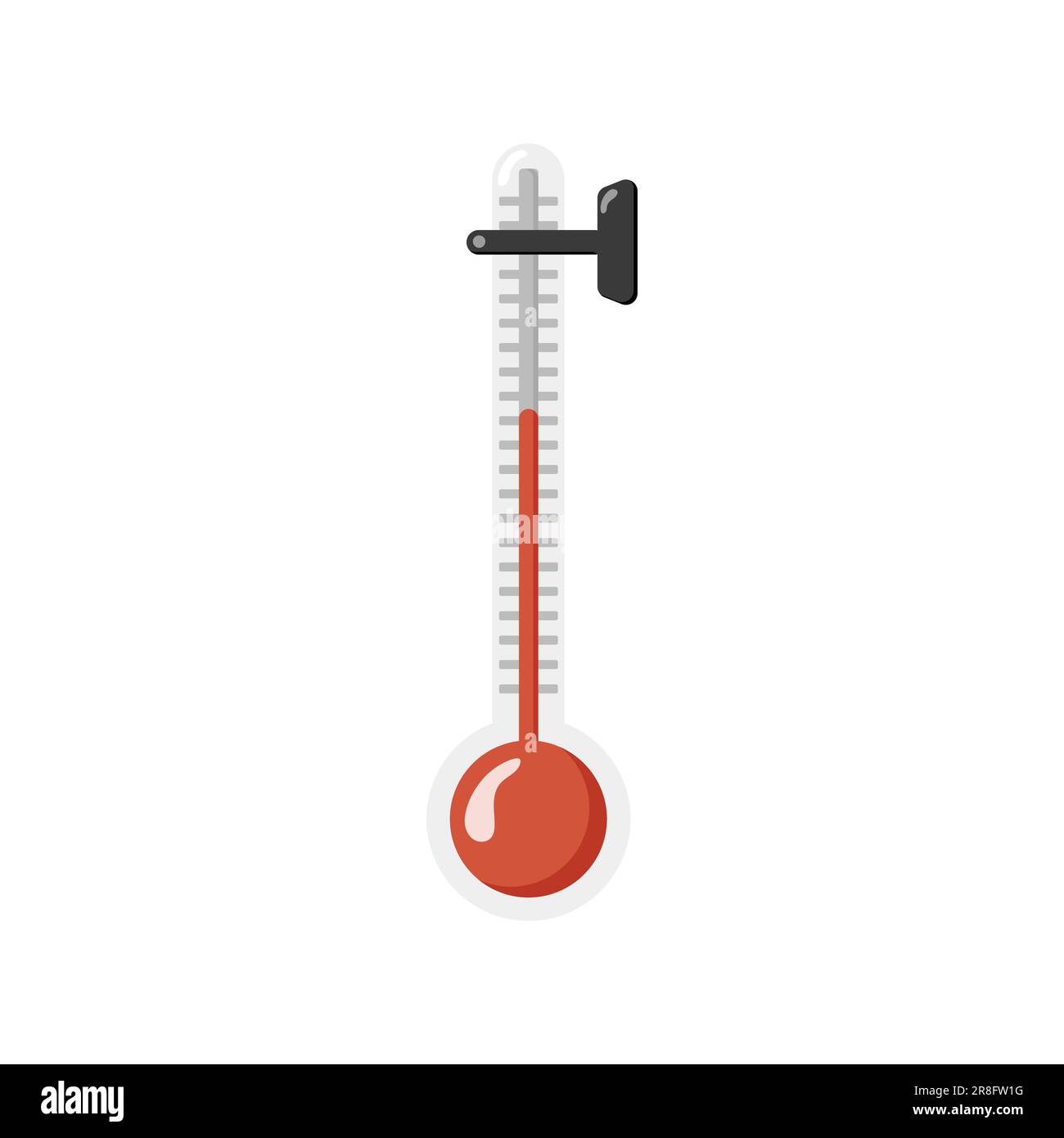 Vector thermometer with temperature scale, isolated on white background ...