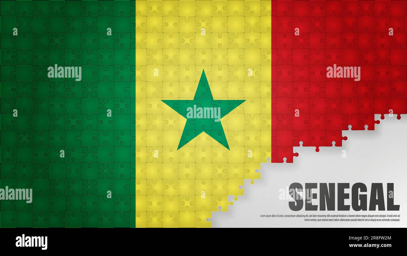 Senegal jigsaw flag background. Element of impact for the use you want ...