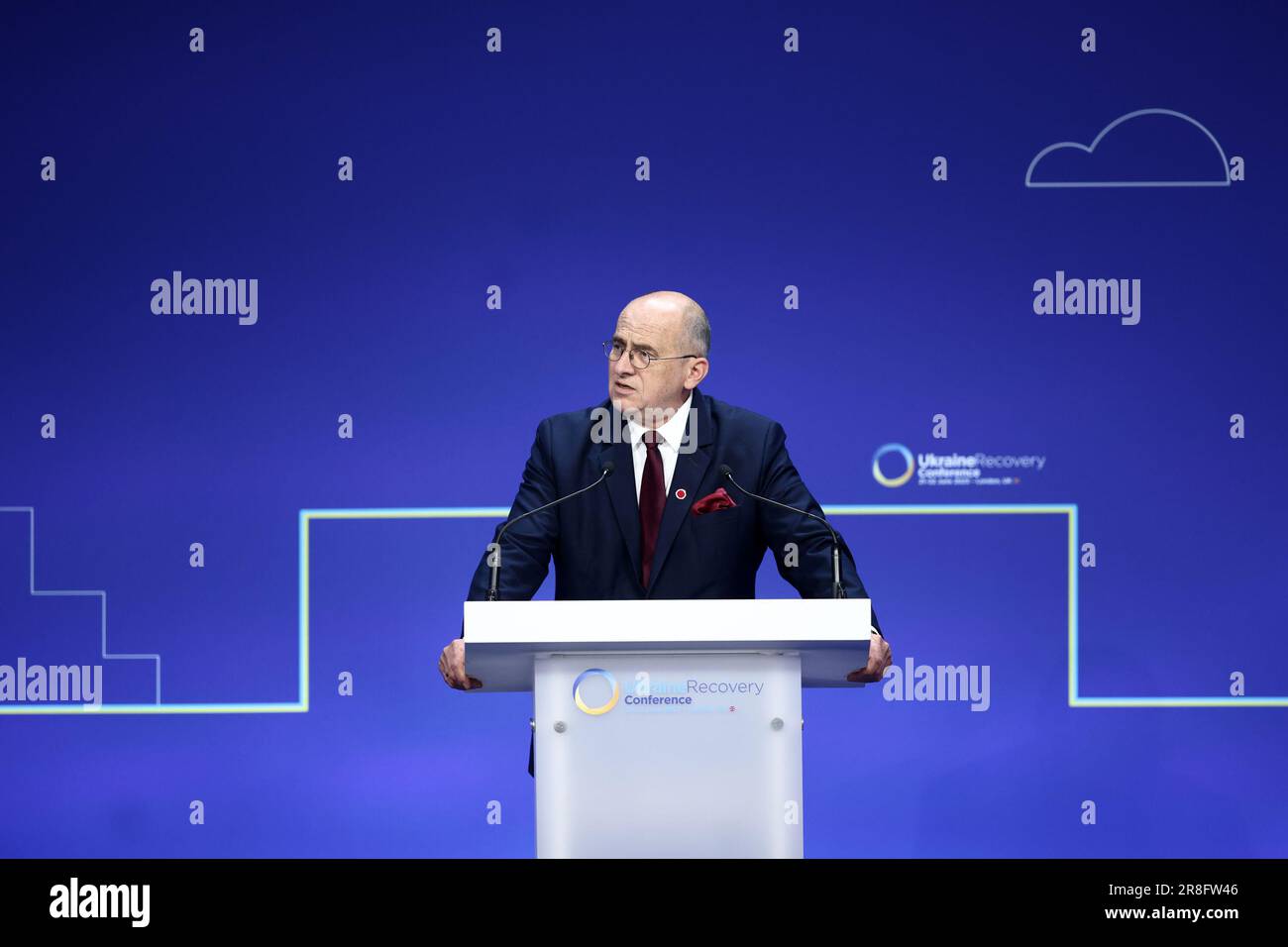 Poland's Foreign Minister Zbigniew Rau addresses the opening session on ...