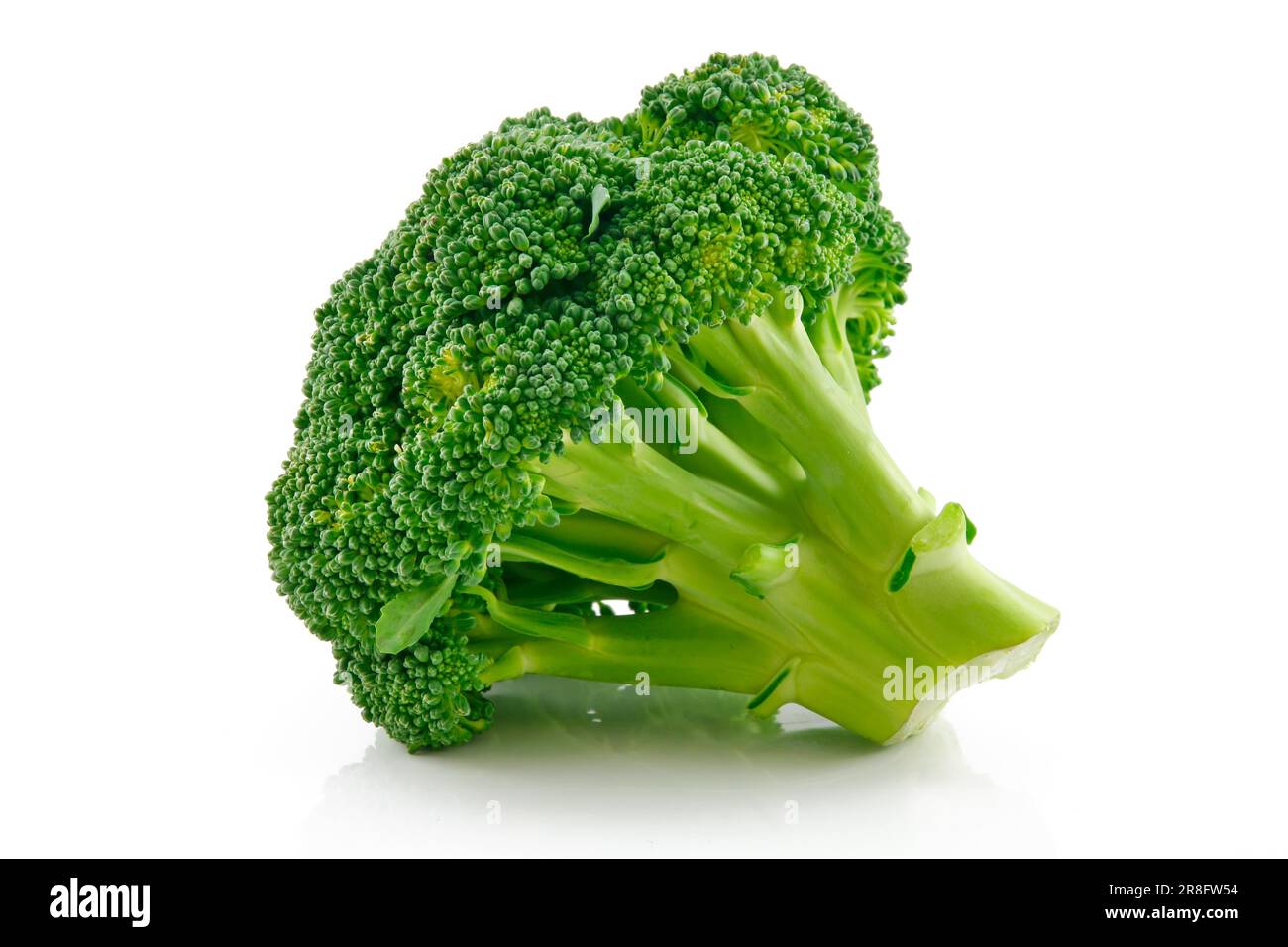 Ripe Broccoli Cabbage Isolated on White Background Stock Photo - Alamy