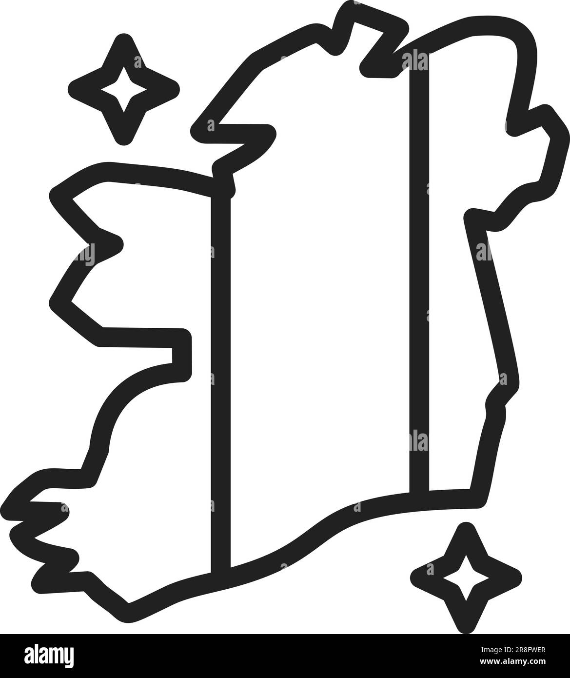 Ireland map outline Black and White Stock Photos & Images - Alamy