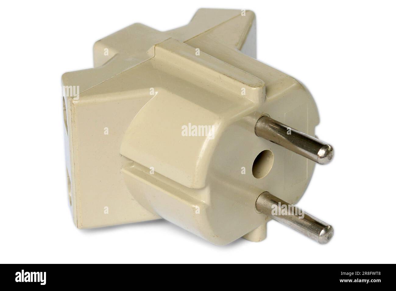 Use multi plug adapter on white background Stock Photo - Alamy