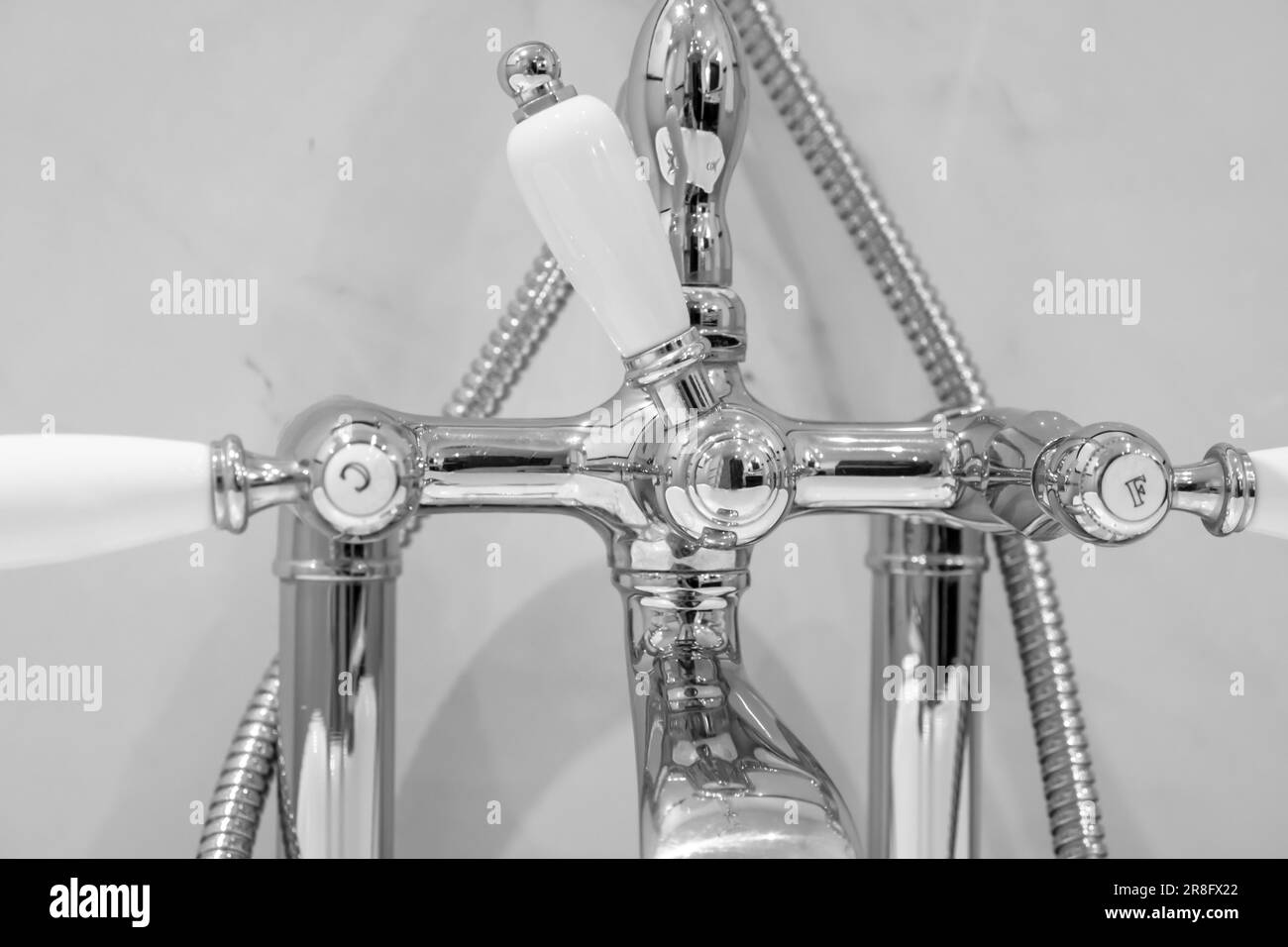 Retro Style Shower Faucet in France Stock Photo - Alamy