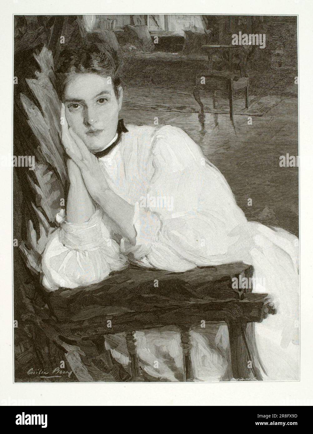 Reverie 1894 by Henry Wolf, born Eckwersheim, Alsace 1852-died New York ...