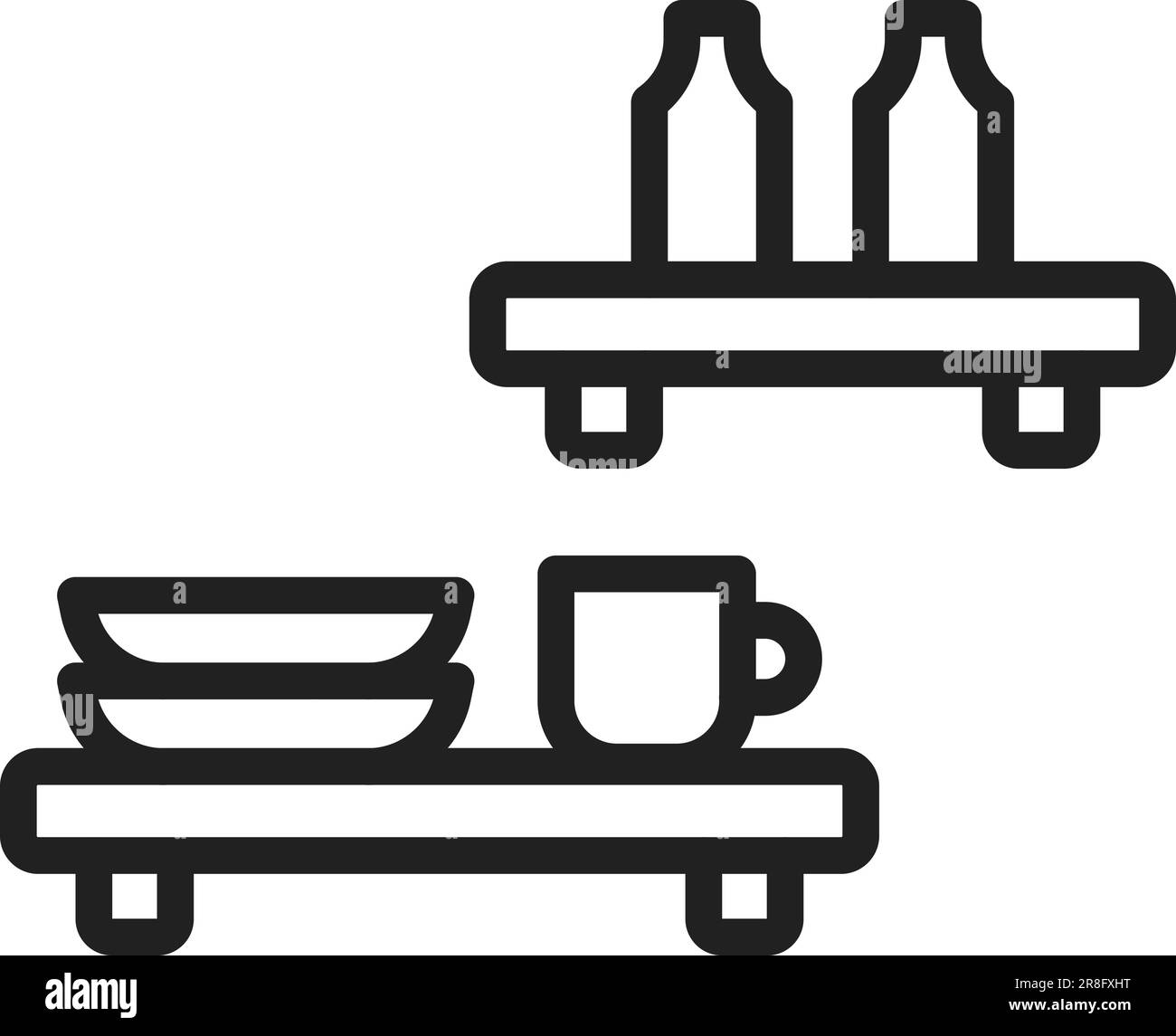 Shelf icon image Black and White Stock Photos & Images - Alamy
