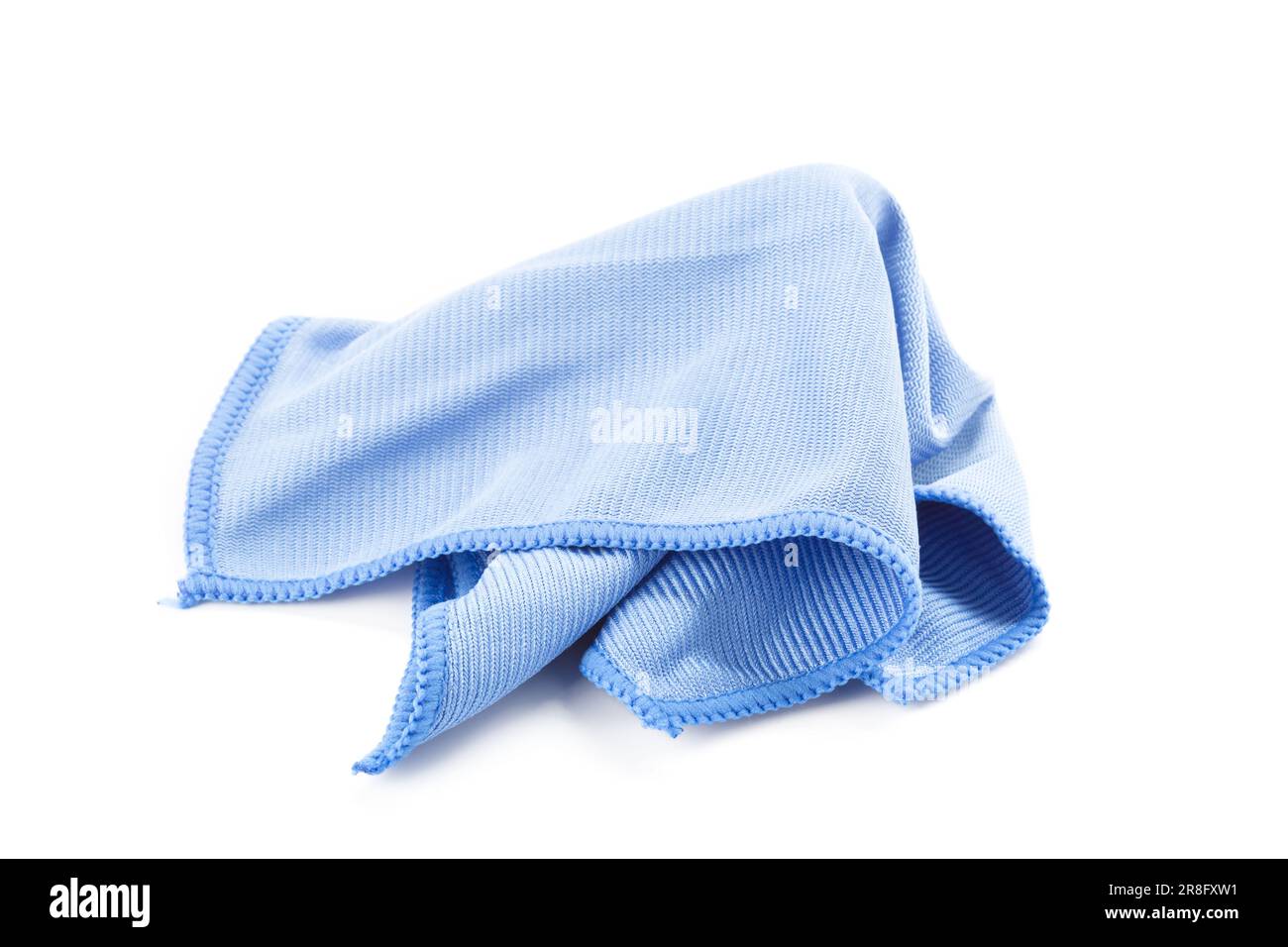 Crumpled microfiber cloth isolated on white Stock Photo - Alamy