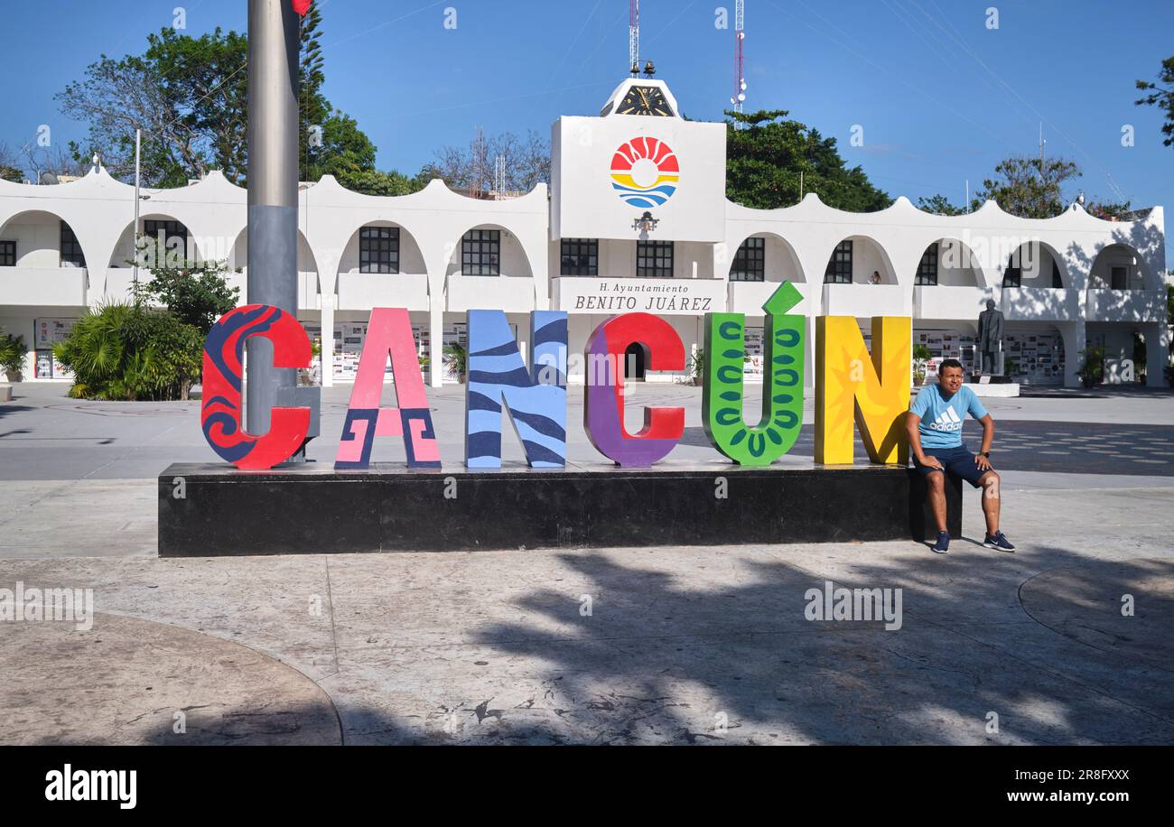 Ayuntamiento Benito Juarez Building in Downtown Cancun Yucatan Mexico ...