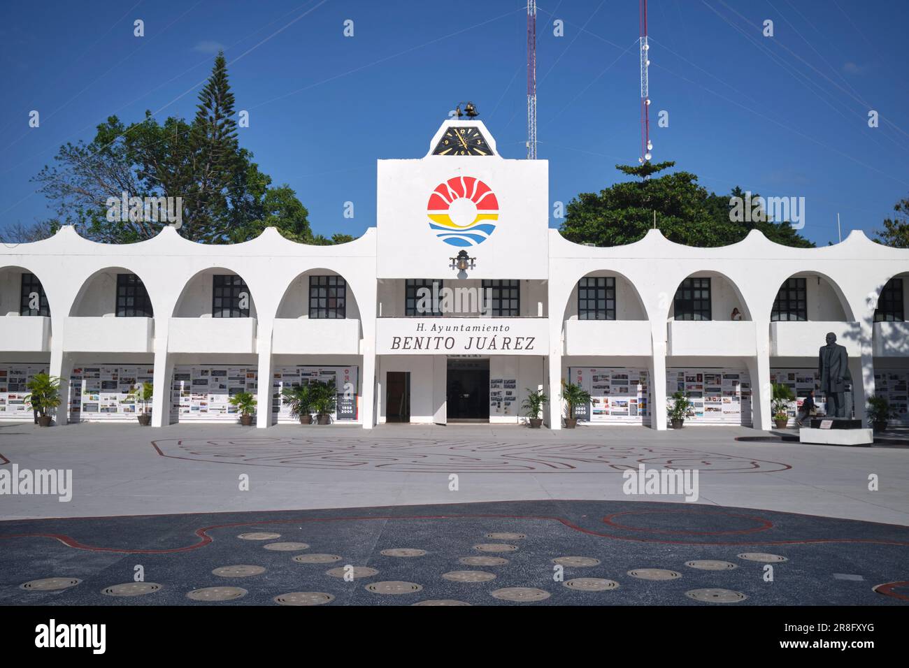 Ayuntamiento Benito Juarez Building in Downtown Cancun Yucatan Mexico ...