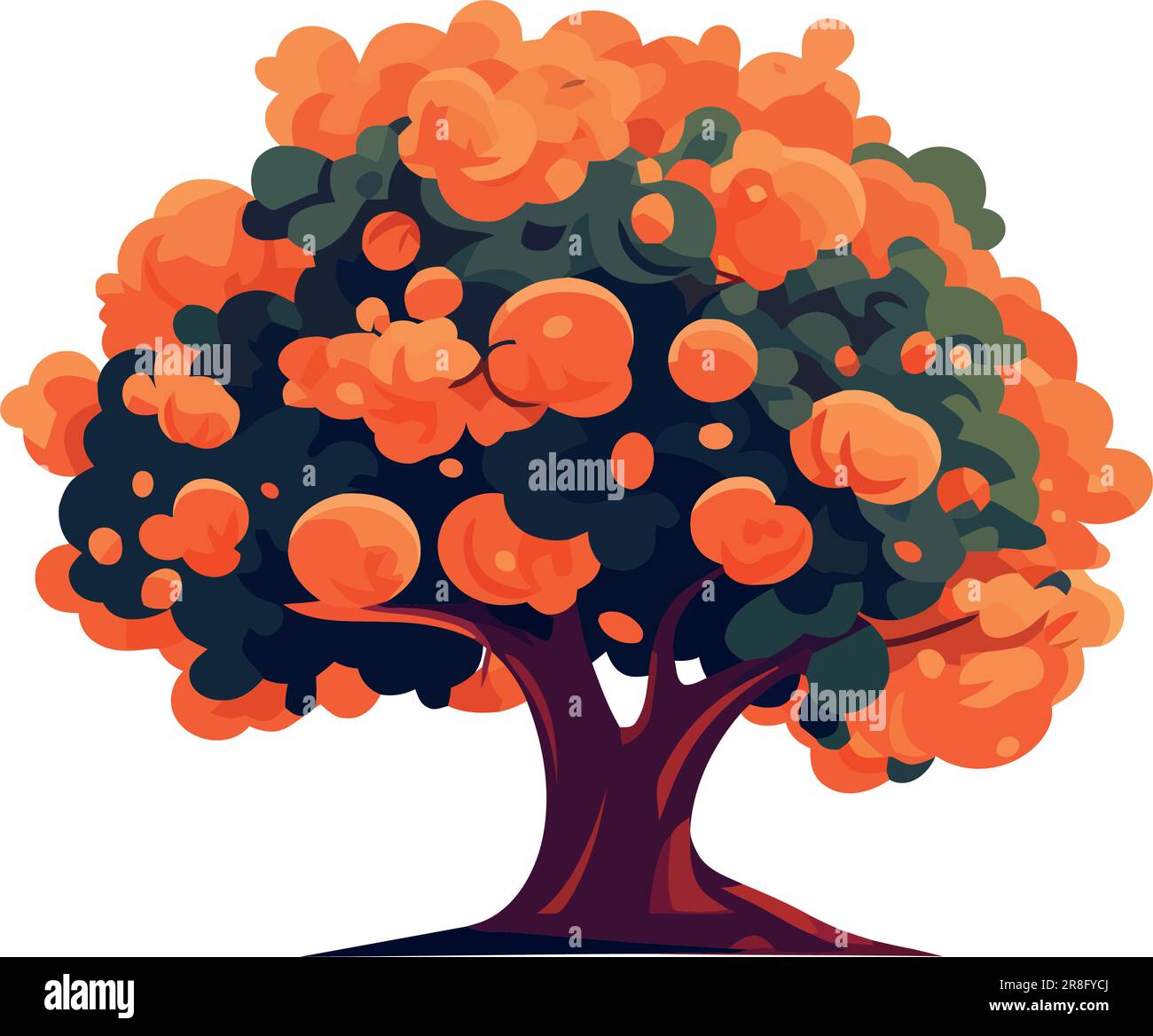 Organic tree growth with fruits Stock Vector Image & Art - Alamy