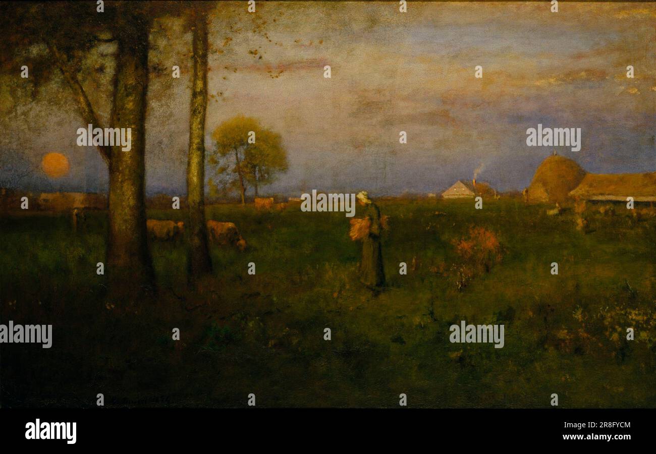 Sundown 1884 by George Inness, born Newburgh, NY 1825-died Bridge of ...