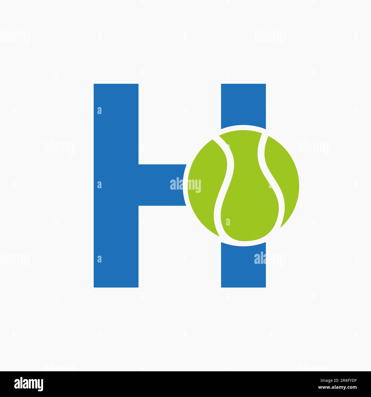 Tennis Logo On Letter H. Tennis Sport Academy, Club Logo Sign Stock ...