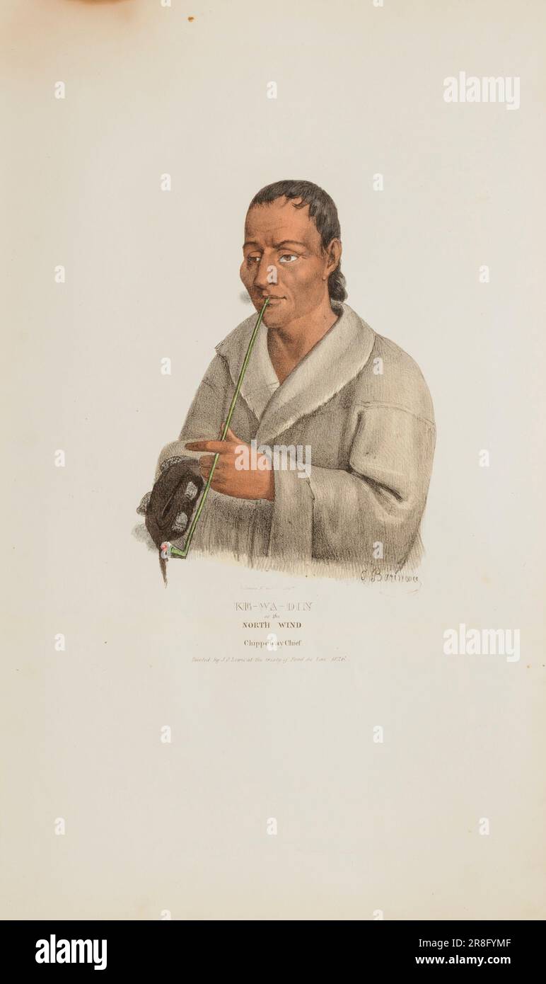 KE-WA-DIN or the North Wind; A Chippeway Chief, from The Aboriginal ...
