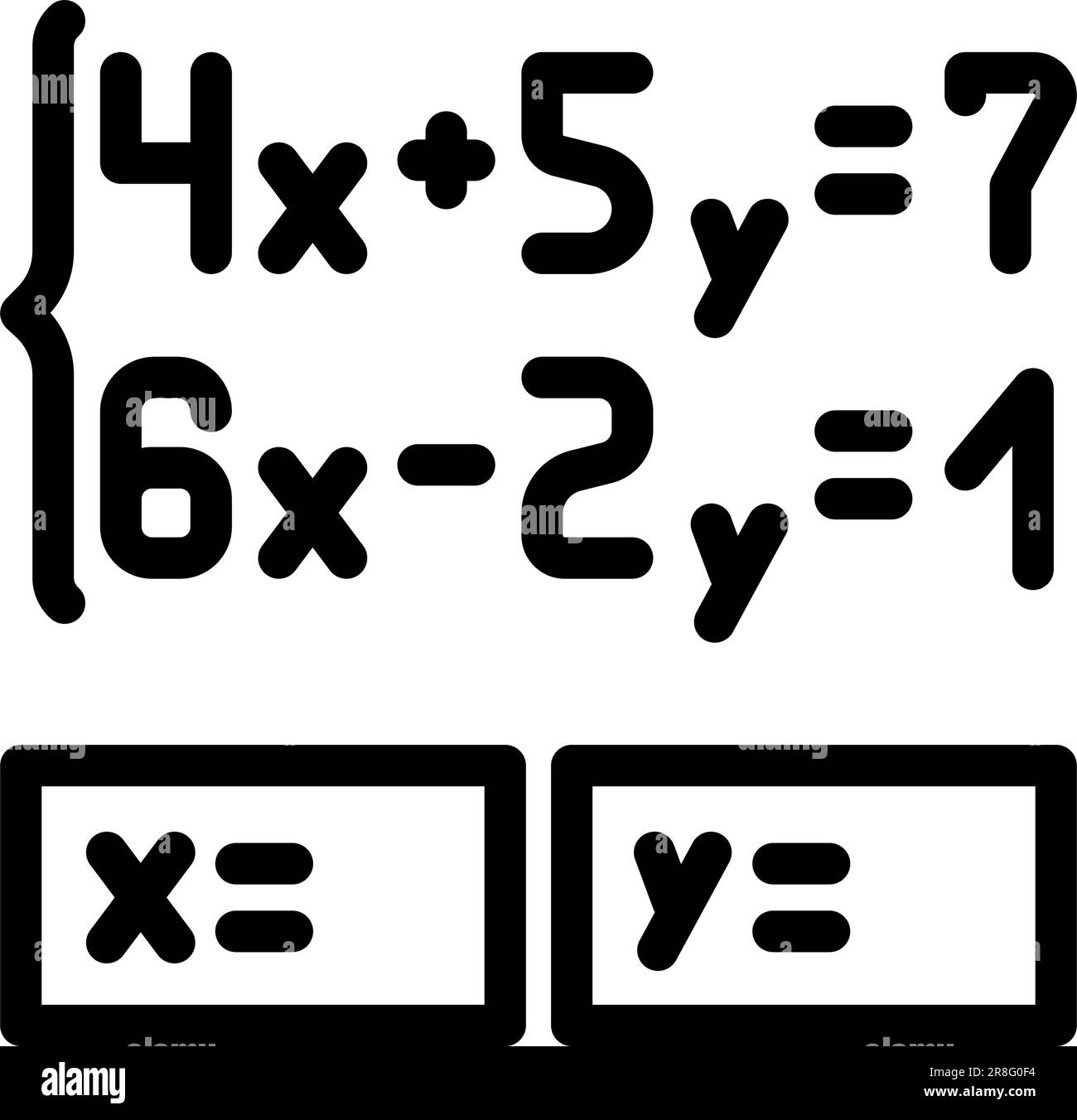 equation math science education line icon vector illustration Stock ...