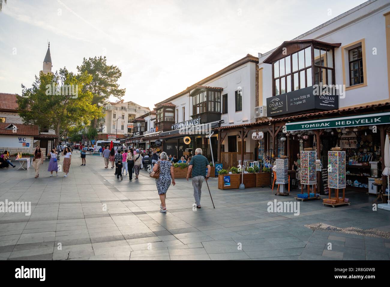 Kas, Turkey - June 7, 2023 : People on old street in the Kas Town. Kas ...