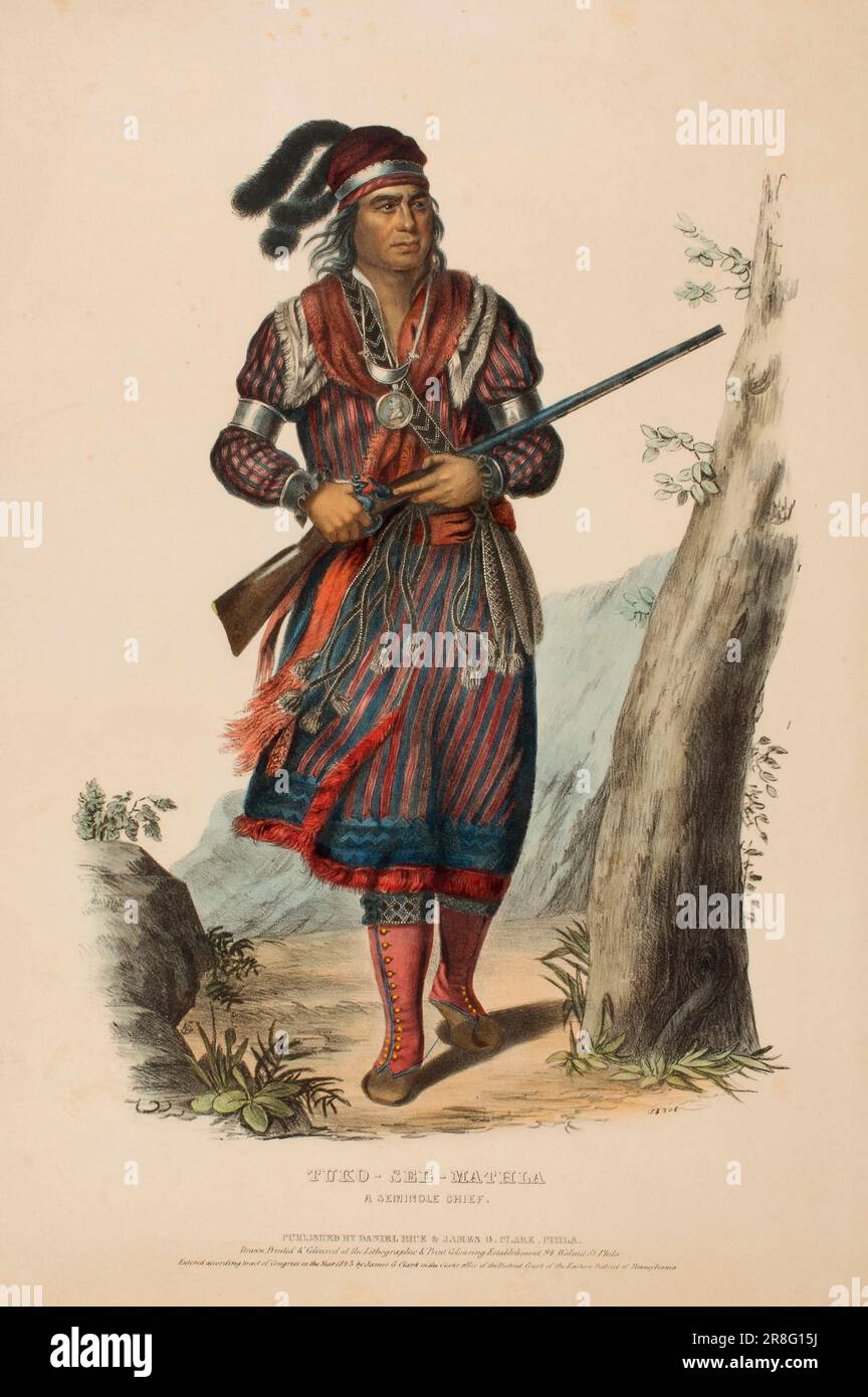 TUKO-SEE-MATHLA. A SEMINOLE CHIEF., from History of the Indian Tribes ...