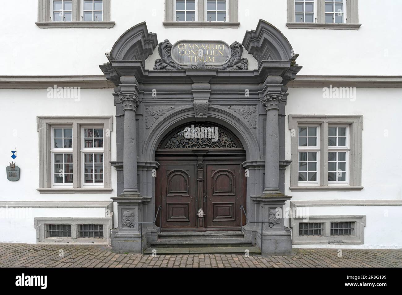 Entrance portal of the former school building of the High School ...